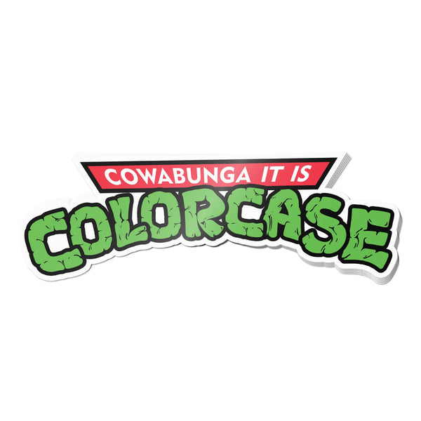 "Cowabunga It Is" ColorCase Die Cut Sticker