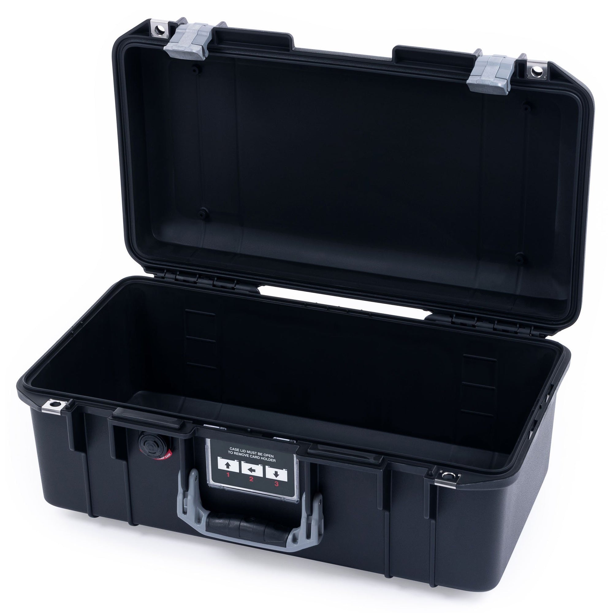 Pelican 1506 Air Case, Black with Silver Handles & Latches