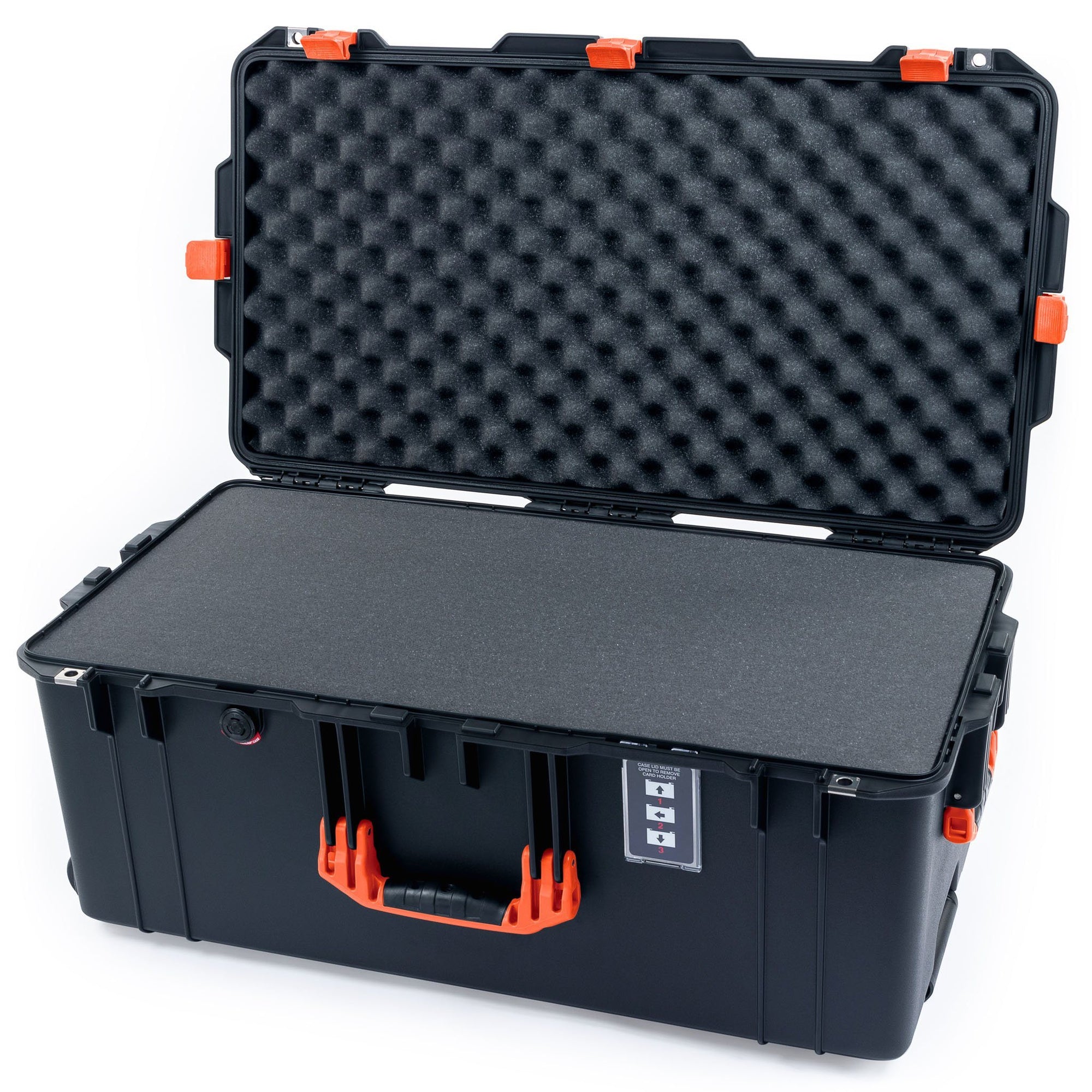 Pelican 1626 Air Case, Black with Orange Handles & Latches